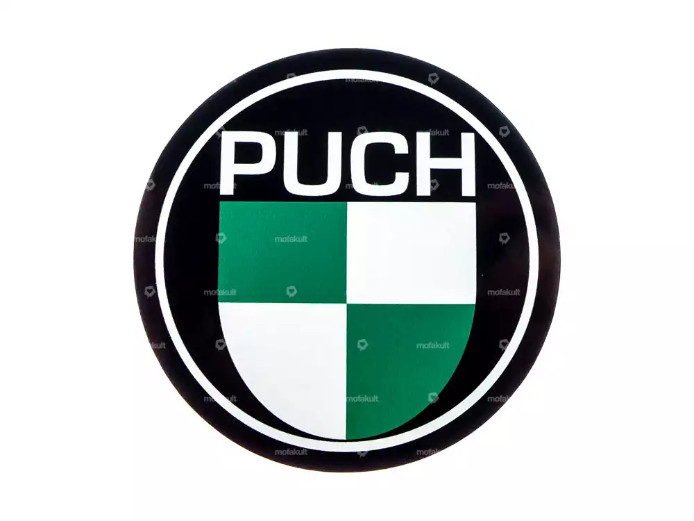 Aufkleber Wappen «PUCH» Ø 100 mm | mofakult