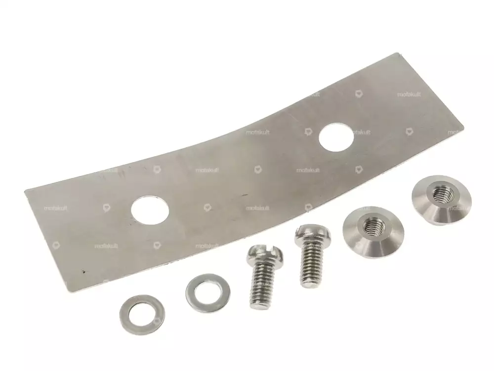 66HEROES Federblech & M5 Nocken Wechselnummer-Halterung Inox | mofakult