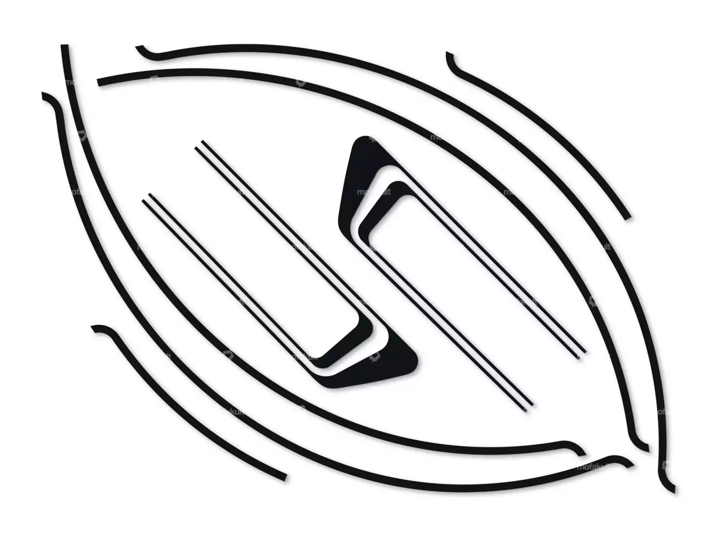 Klebersatz Tank & Schutzblech schwarz Folienplot | Piaggio Ciao PX | mofakult