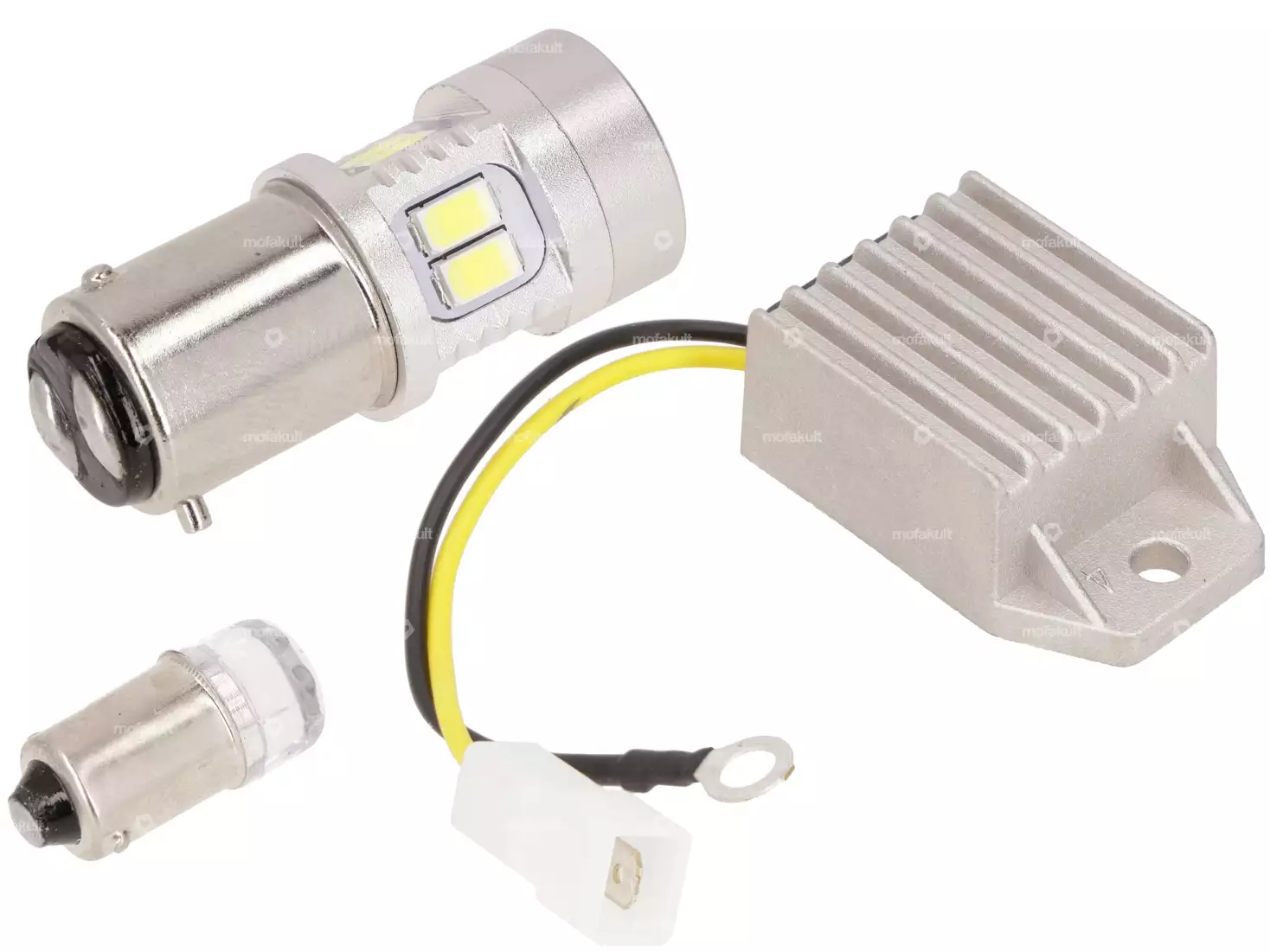6V LED set (BAX15d) with GPO voltage regulator | Puch | mofakult