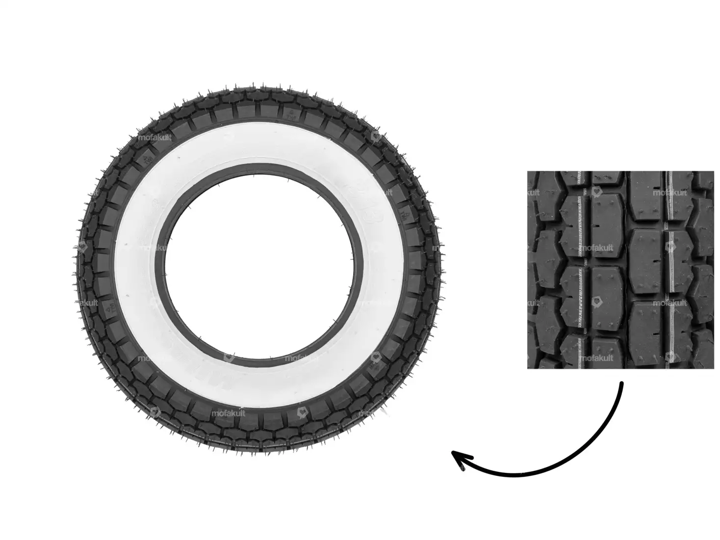 Mitas 3.50 x 8" Reifen B13 Allround Weisswand (Scooter) | mofakult