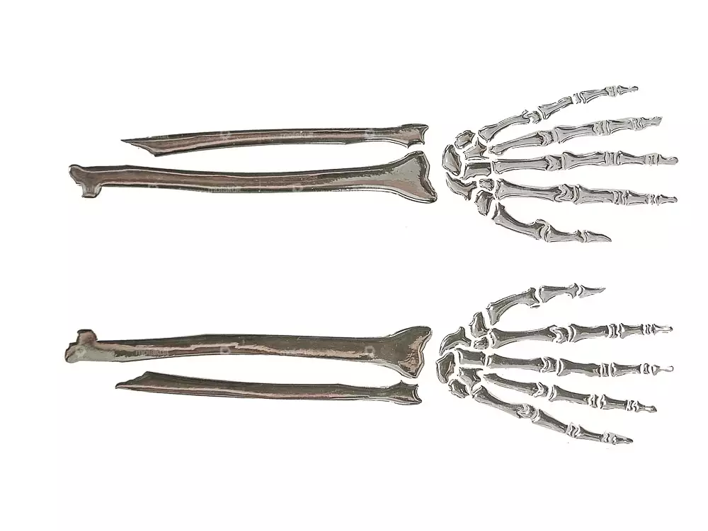 Skeleton arm gel adhesive chrome (left & right) | mofakult