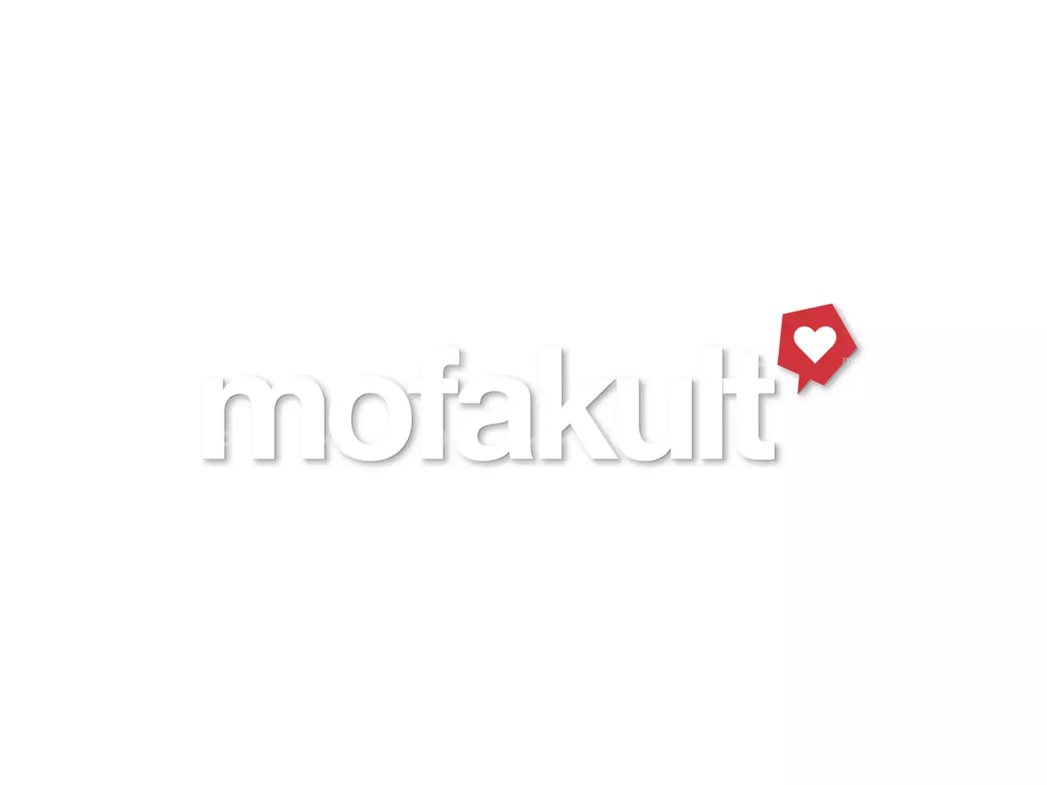 mk-Merch Aufkleber «mofakult» Folienplott 80 x 20 mm weiss | mofakult