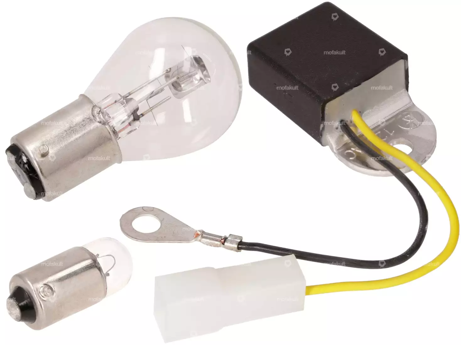 12V bulb set (BAX15d) with Leonelli voltage regulator | Puch | mofakult