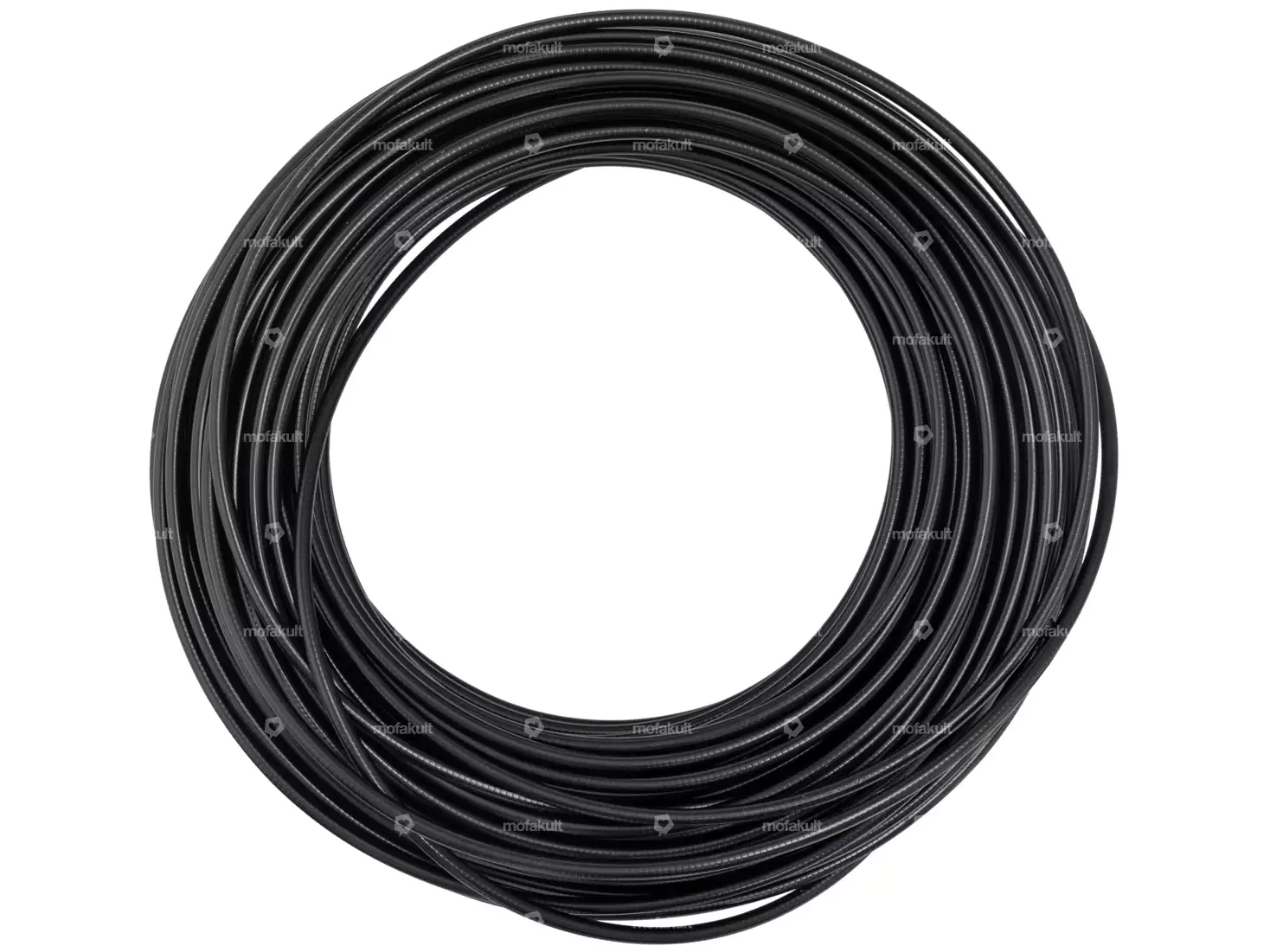Cable sheath Ø 7 mm black (50 meter roll) Metal inner sheath | mofakult