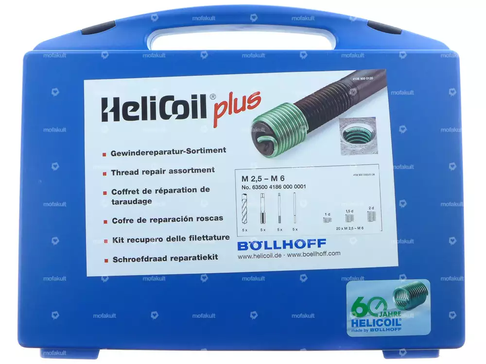 HeliCoil Gewinde-Reparatur Koffer M2.5 - M6 (Profi Werkzeug) | mofakult