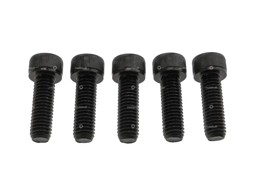 GPO bolt set wheel hub cast iron black (strength 12.9) | Puch | mofakult