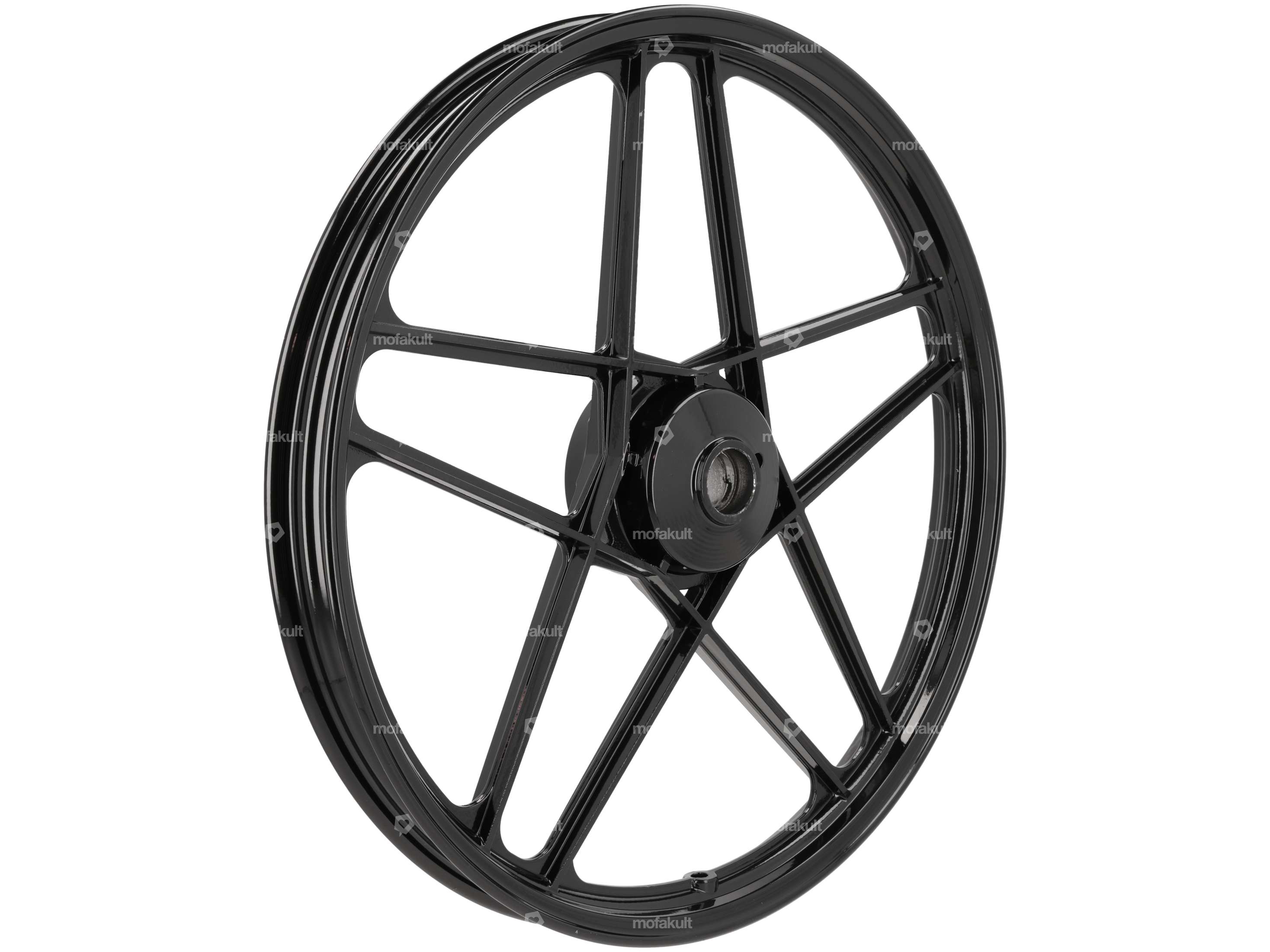 Wheel set 17" cast black (5 double spokes) Grimeca replica | Hercules ...